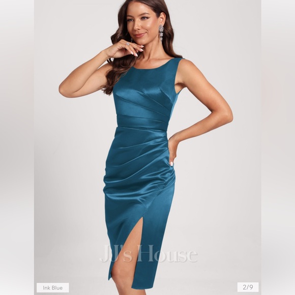 JJs House | Dresses | Teal Sheath Midi Dress | Poshmark